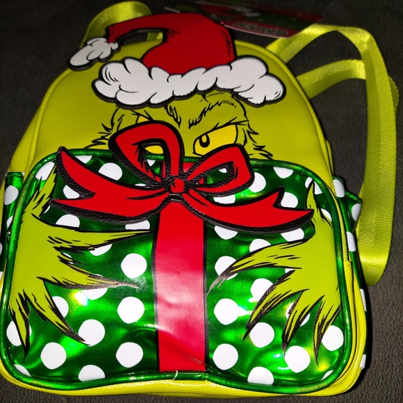 Dr. Seuss | Bags | Dr Seuss The Grinch Santa Mini Backpack | Poshmark
